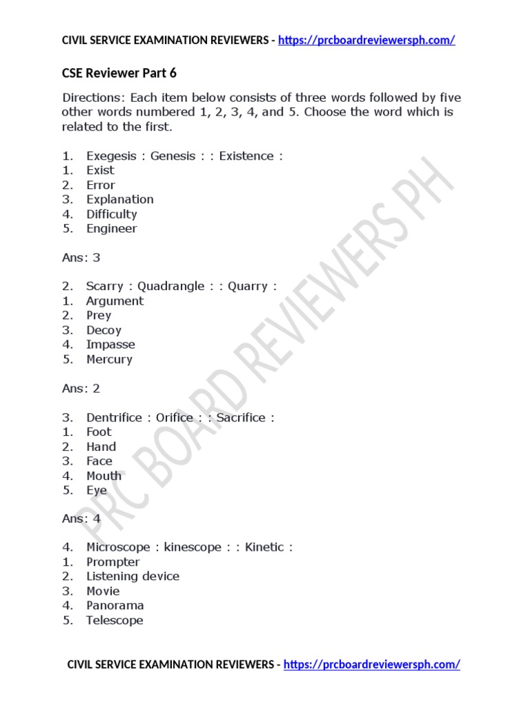 CSE Reviewer Part 6 | PDF | Language Arts & Discipline