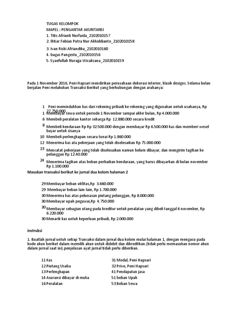 Tugas 3 Pengantar Akuntansi | PDF