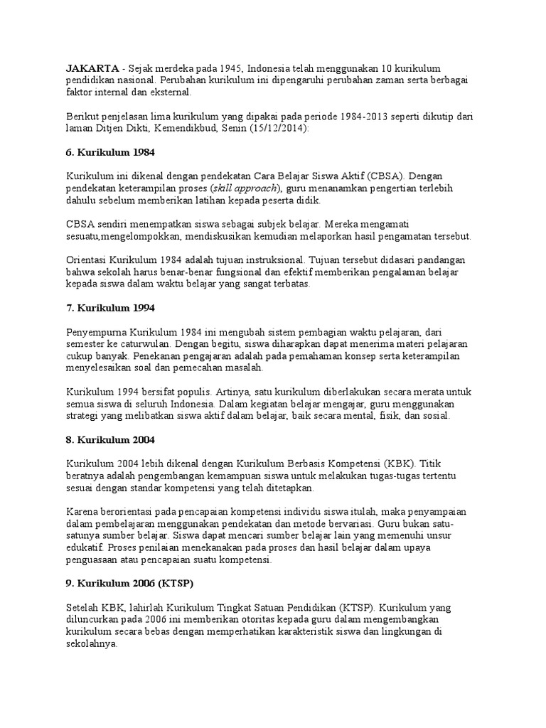 Kurikulum CBSA | PDF