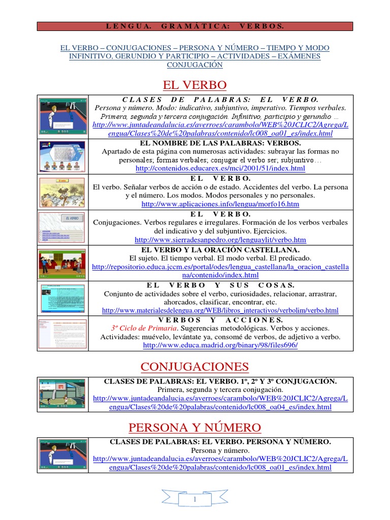 Gramatica Verbos | PDF | Verbo | Conjugación gramatical
