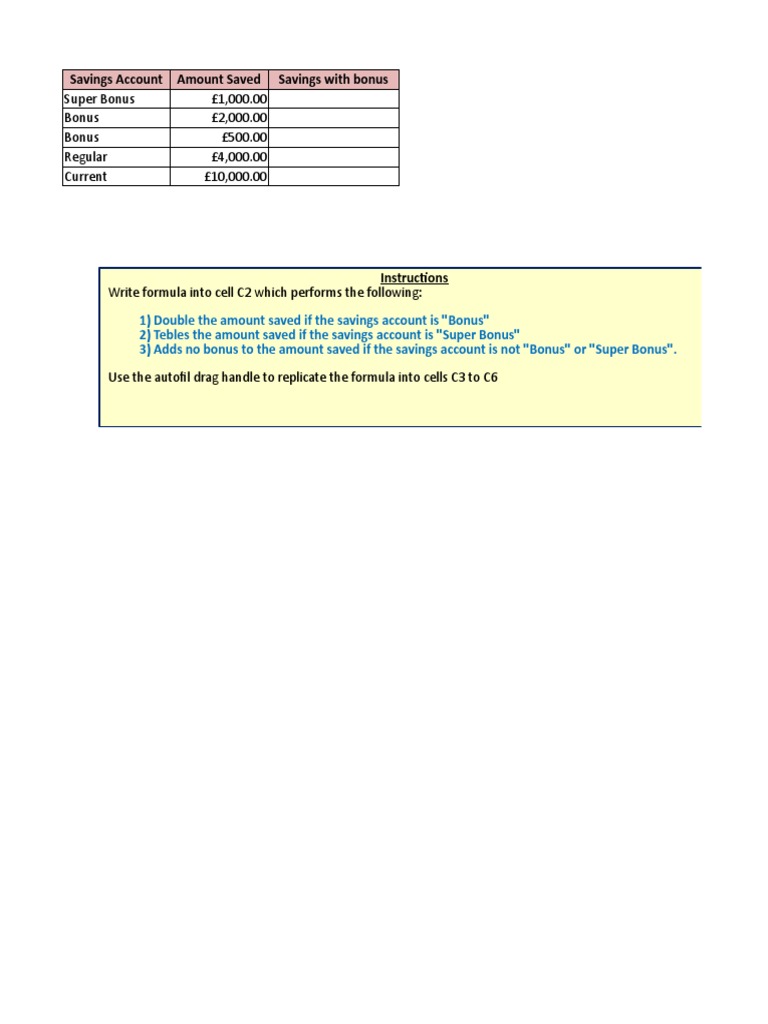 Nested If Function Practice Tasks | PDF | Ph
