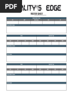 Stargrave Crew Sheet | PDF