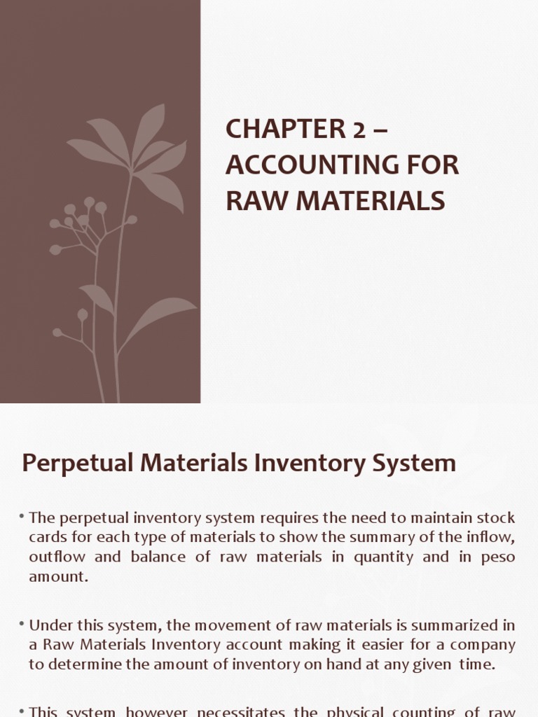 Module 3 Accounting For Raw Materials | PDF | Inventory | Debits And ...