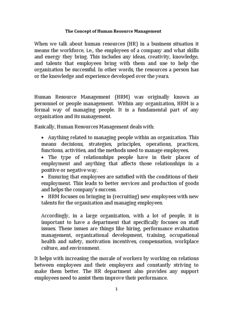 An Introduction To Human Resource Management | PDF | Human Resource ...