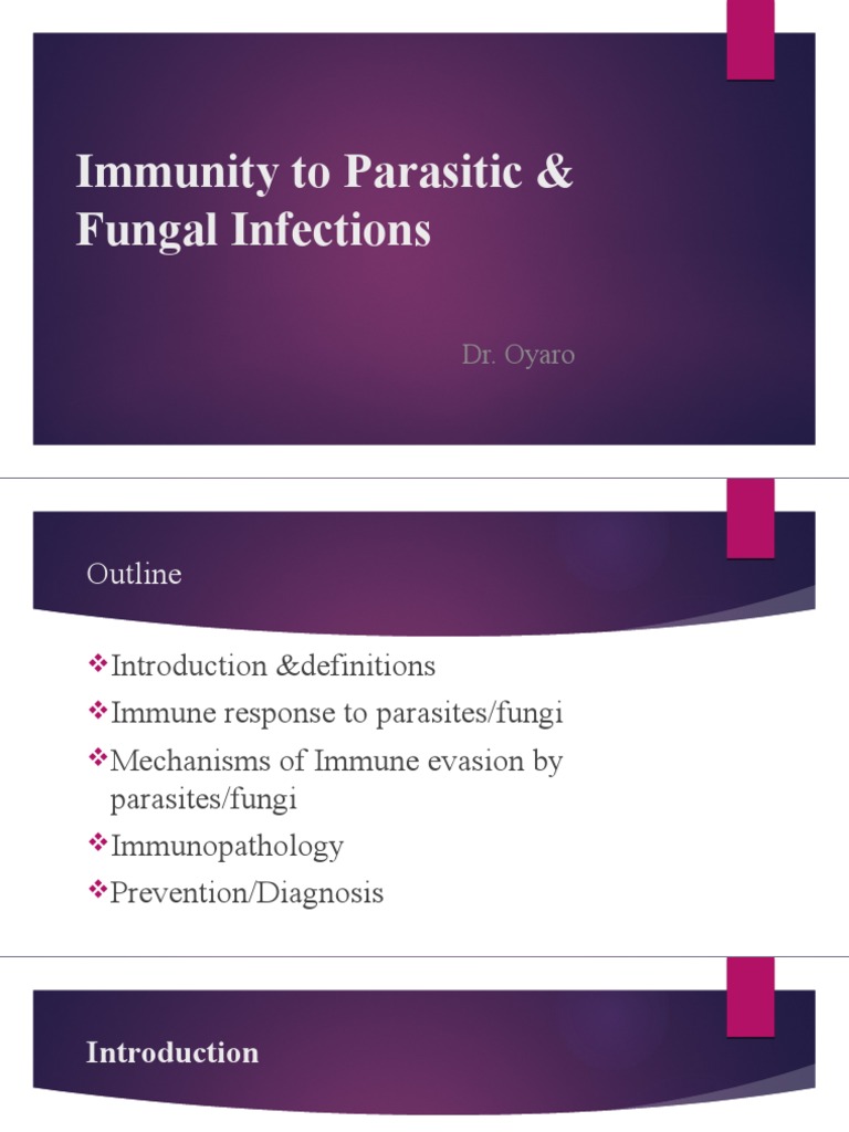Immunoparasitology and Fungal Immunity | PDF | Immune System | T Helper ...