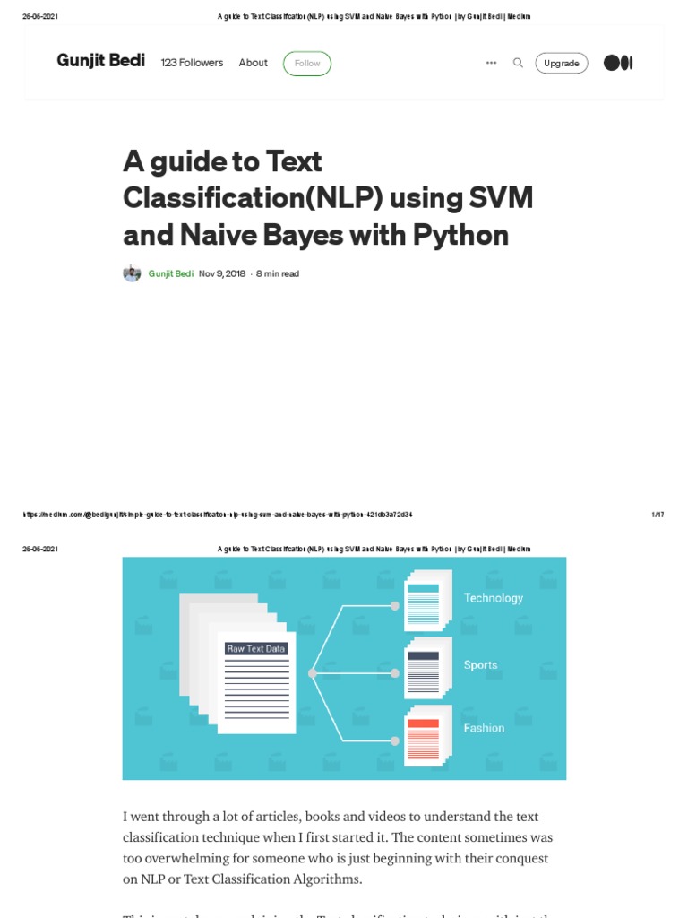 A Guide To Text Classification (NLP) | PDF | Statistical Classification ...