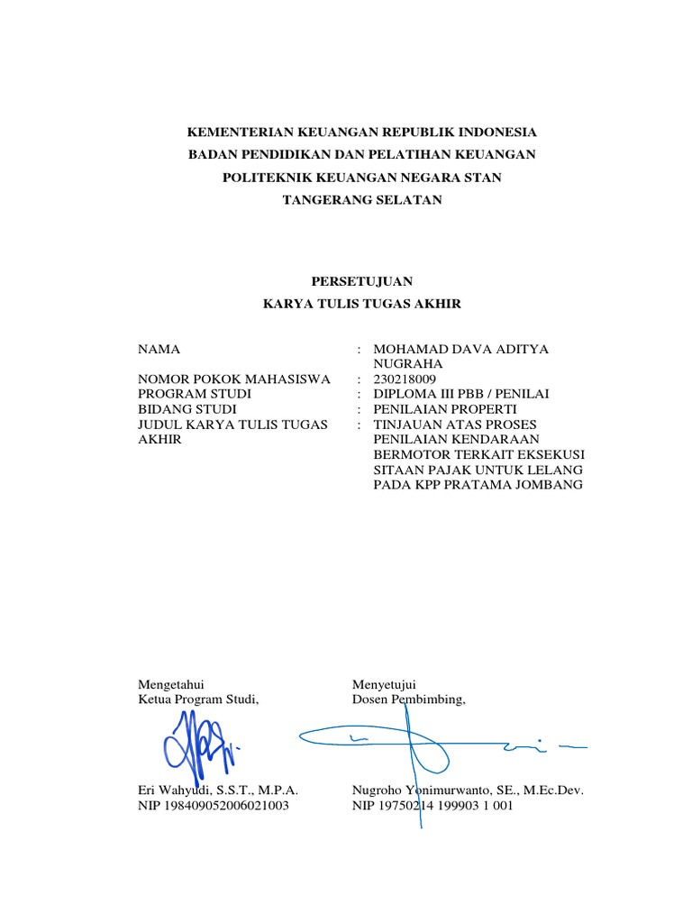 Pernyataan Keaslian - Mohamad Dava Aditya Nugraha - 2302180089 | PDF