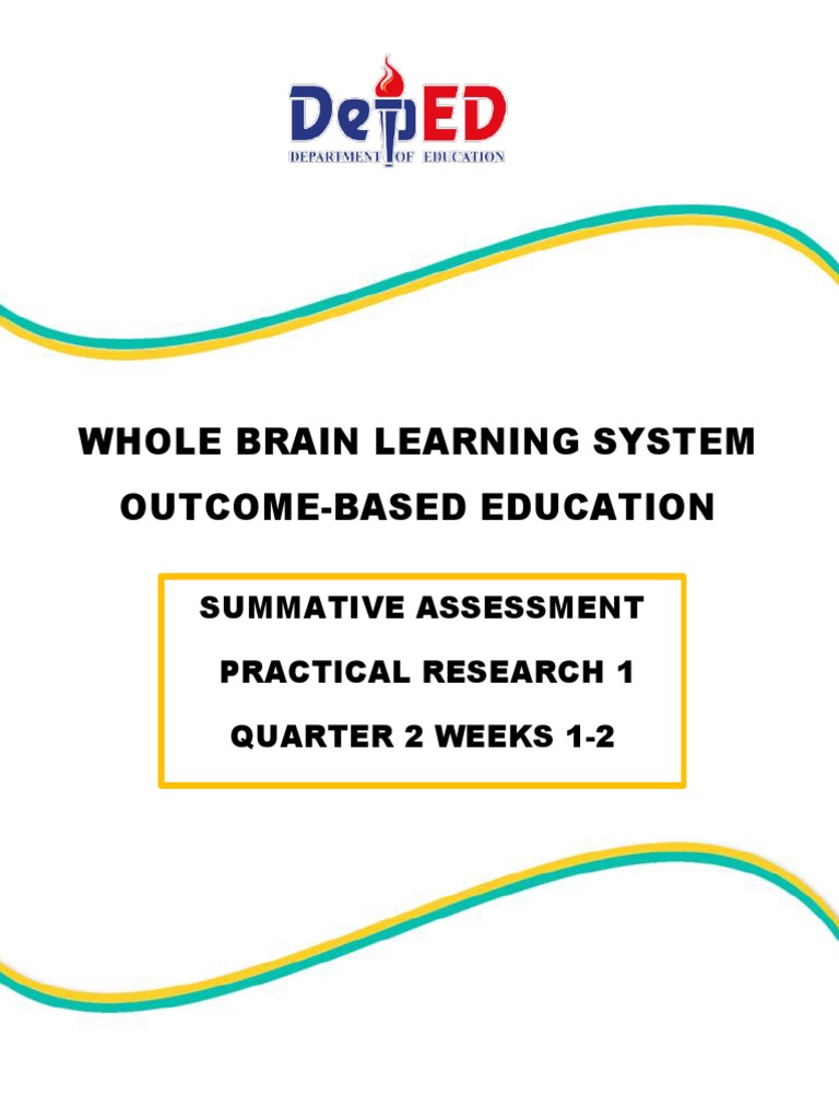 Practical Research I Summative Assessment Q2W1 2 | PDF | Educational ...