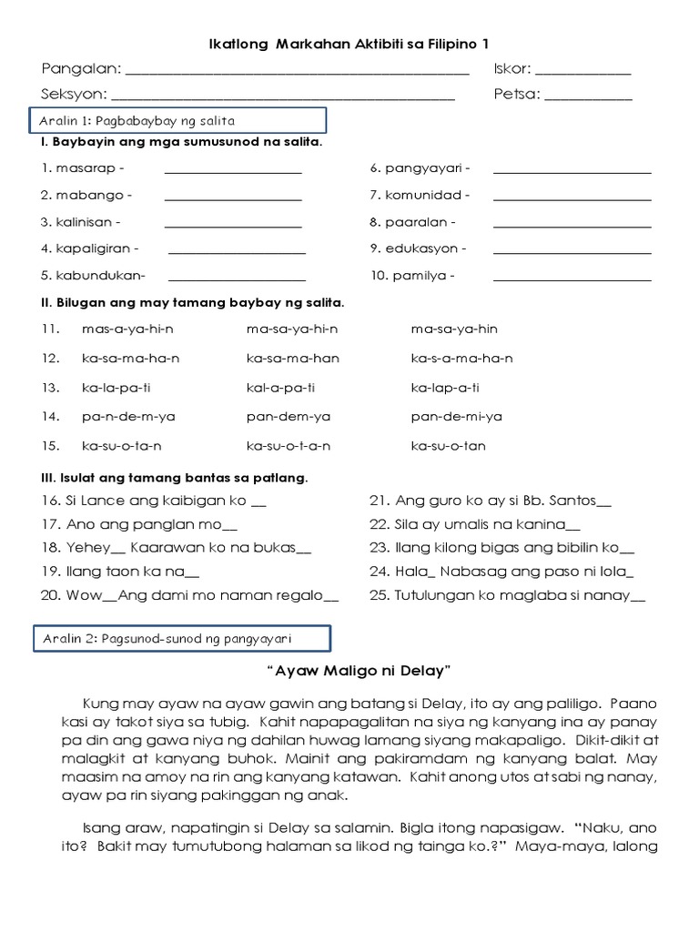 Filipino 3rd QTR | PDF