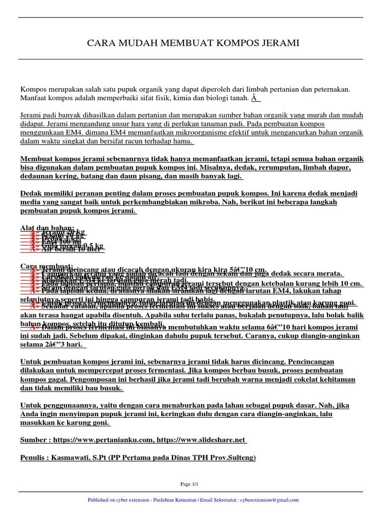 Kompos Jerami | PDF