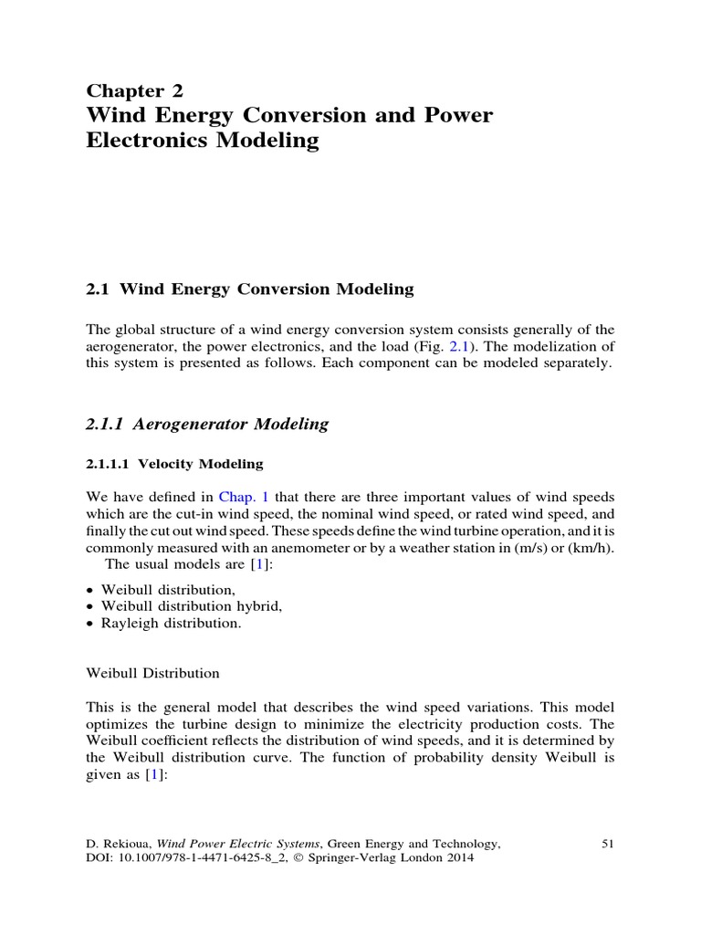 Wind Energy Conversion and Power Electronics Modeling | PDF | Power ...