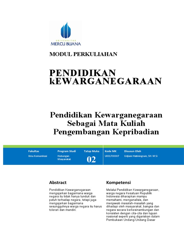 Modul 2 PKN (PKN SBG MPK) Humas | PDF