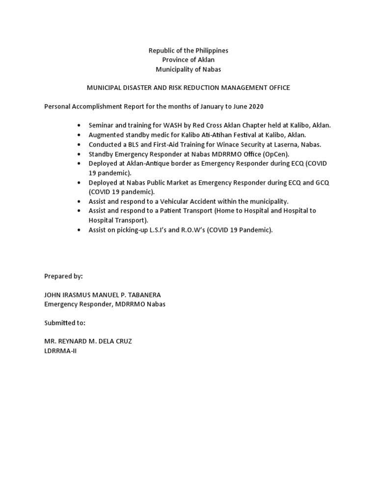 Accomplishment Report JIM | PDF