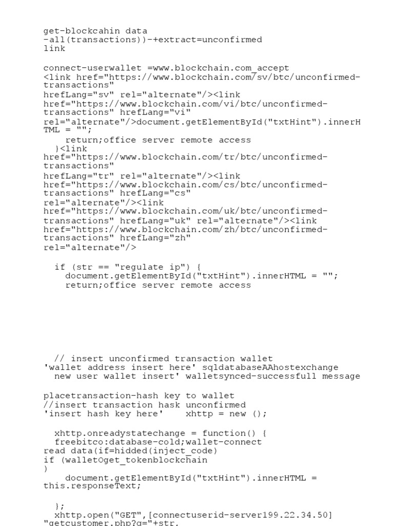 Blockchain Unconfirmed Transaction Hack Script 3 PDF Free | PDF | Cryptocurrency | Computing