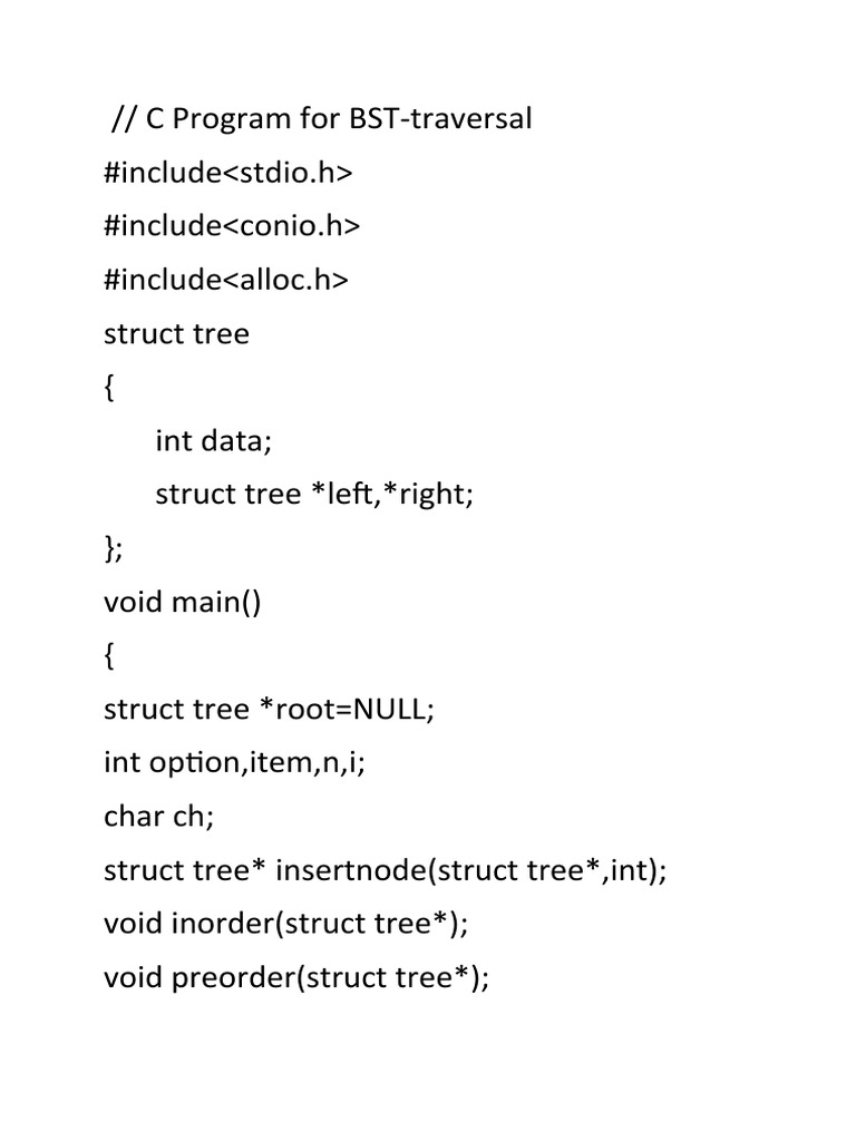 C Programs For Trees | PDF
