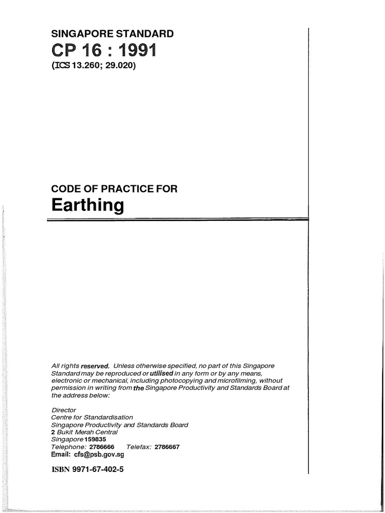 CP16 1991 Earthing | PDF | Insulator (Electricity) | Electrical ...