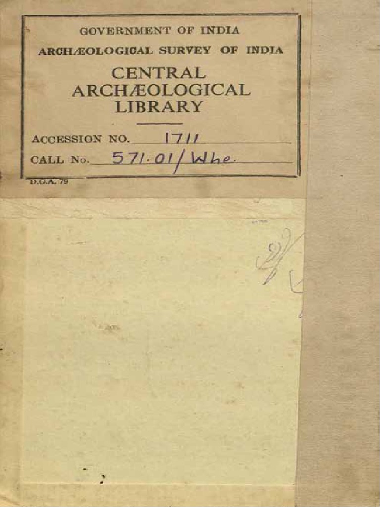 Wheeler 1954 Archaeology From The Earth | PDF