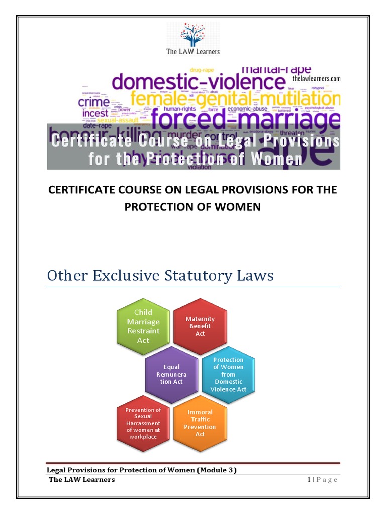 Module 3 Women | Download Free PDF | Sexual Harassment | Crime & Violence
