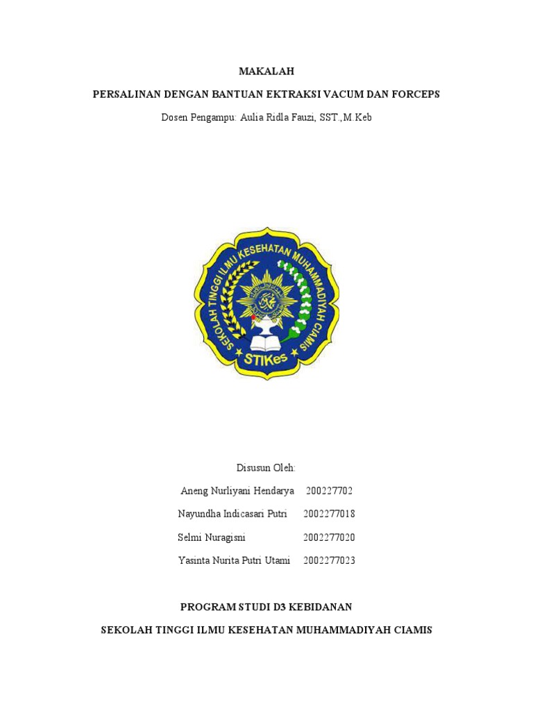 Persalinan Ekstraksi Vacum dan Forceps | PDF
