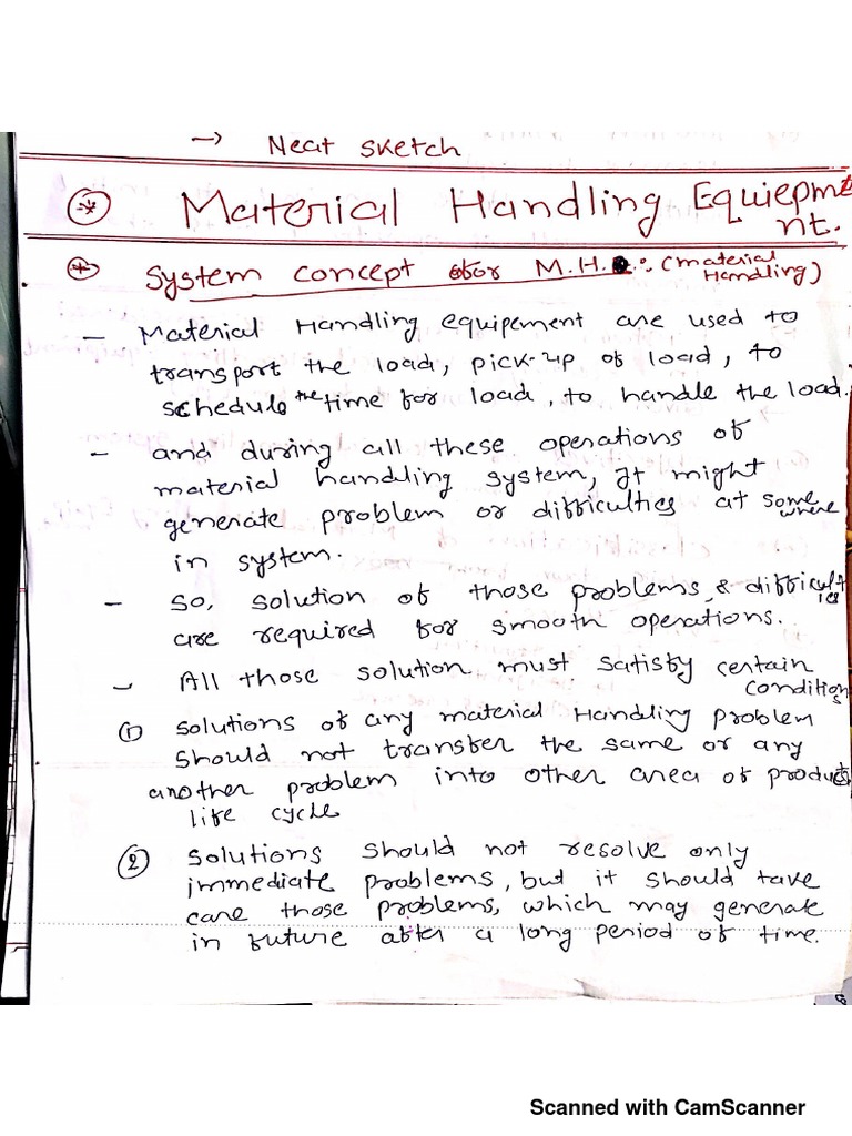 Material Handling Equipment Design | PDF