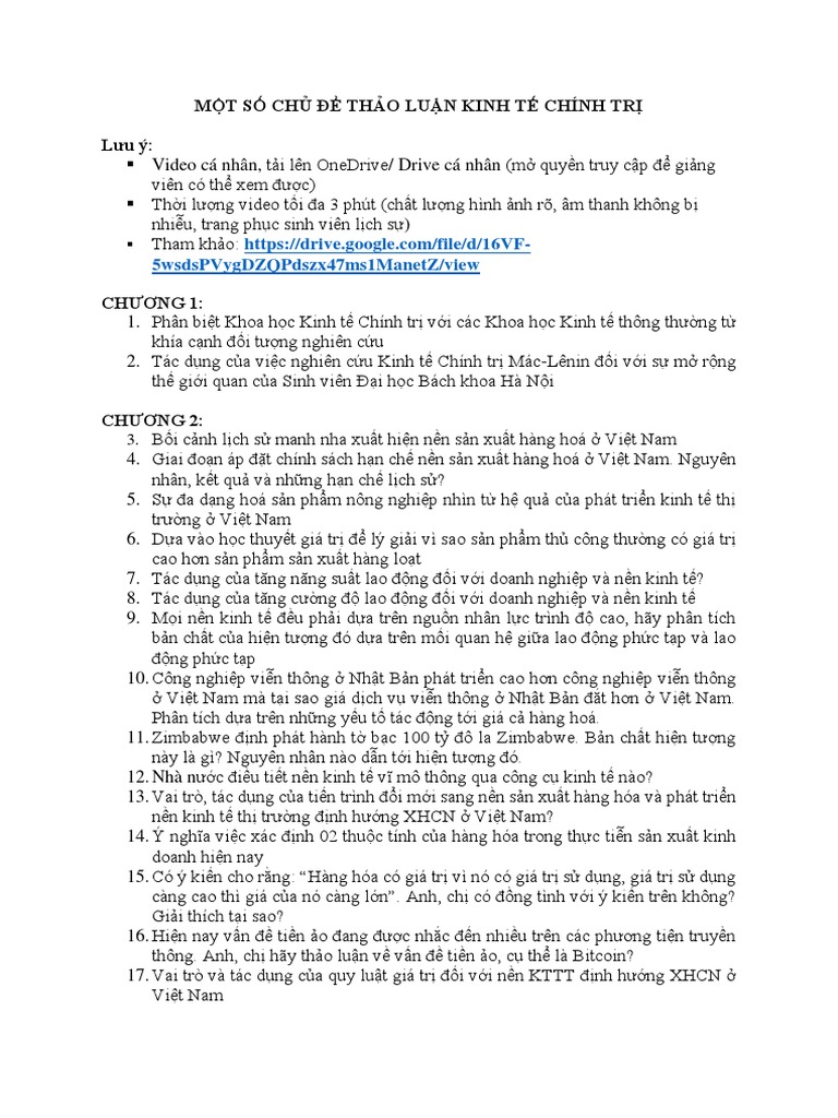 Chu de Thao Luan KTCT 2021 | PDF