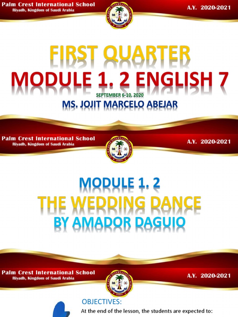 English 7 Module 1. 2 September 6-10, 2020, Revised | PDF | Dances ...