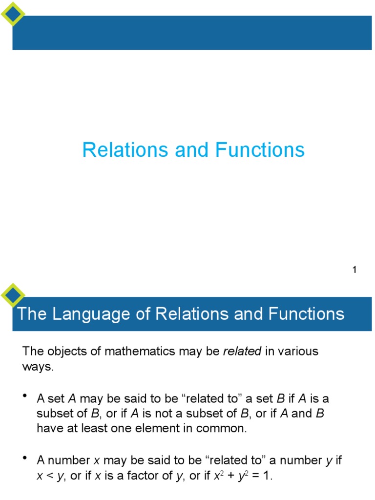Relations and Functions | PDF | Function (Mathematics) | Mathematical Relations