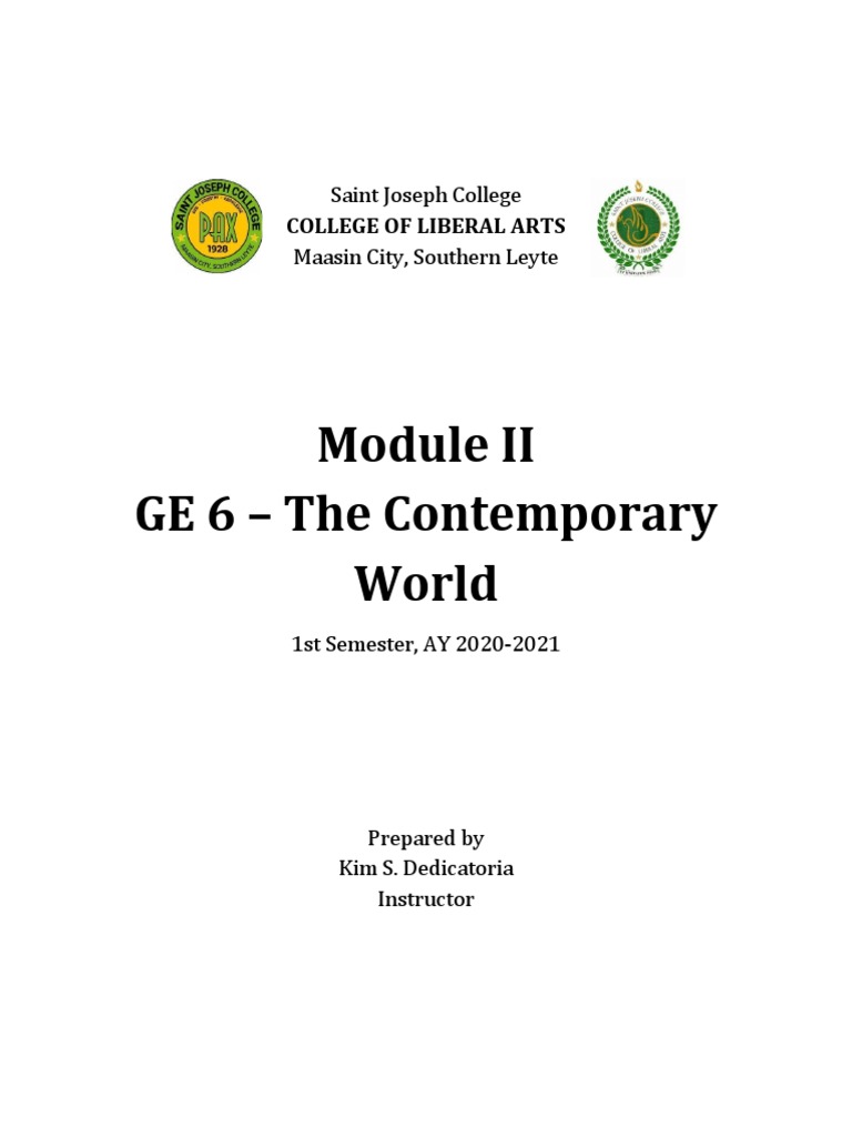 GE 6 Module 2 (Part 3 - CAA) | PDF | Human Development Index ...
