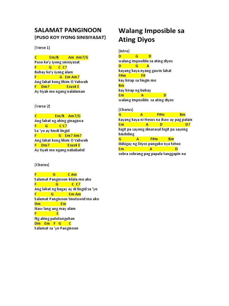 Sunday Line Up (Morning and Afternoon) | PDF | Song Structure | Miracle