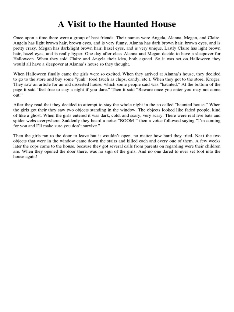 A Visit To The Haunted House | PDF