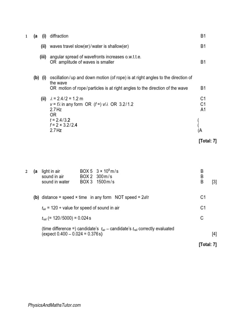 Wave Properties and Calculations Guide | PDF | Waves | Wavelength