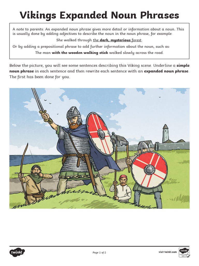 Vikings: Expanded Noun Phrases Guide | PDF | Language Arts & Discipline