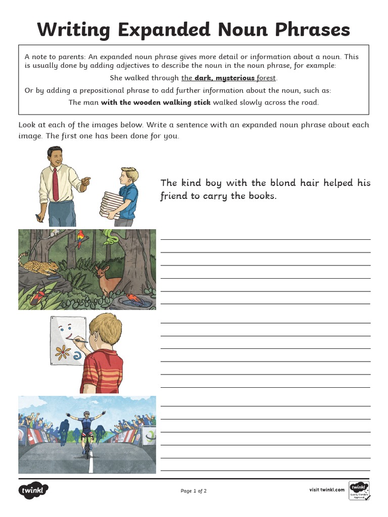 Writing Expanded Noun Phrases Activity Sheet | PDF | Poetry | General ...