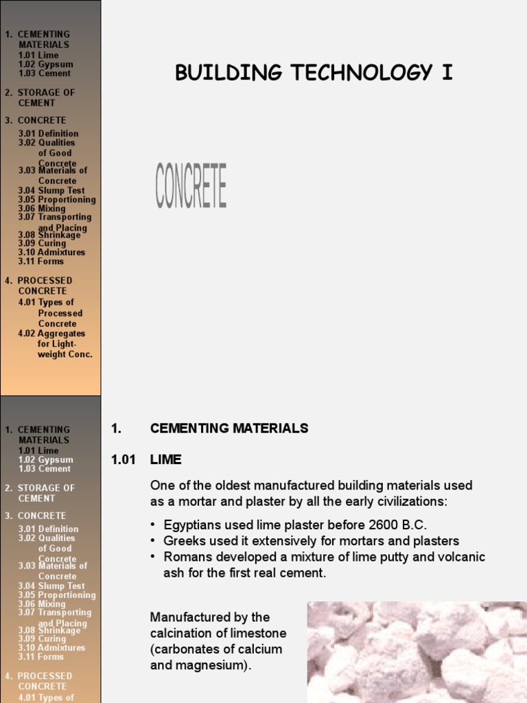 Building Materials Guide | PDF | Concrete | Cement