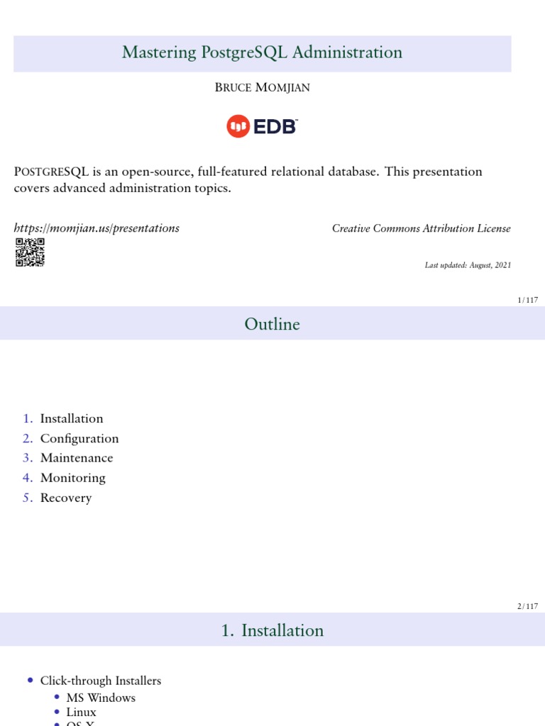 Administration | PDF | Postgre Sql | Information Technology Management