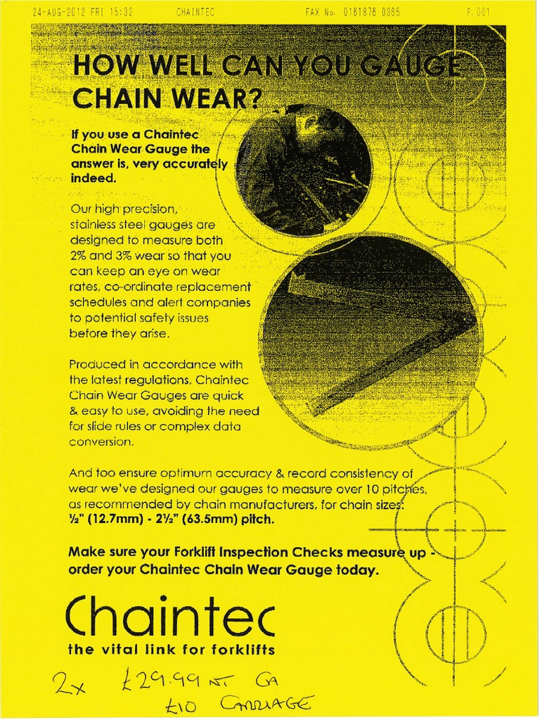 Forklift Chain Gauge | PDF