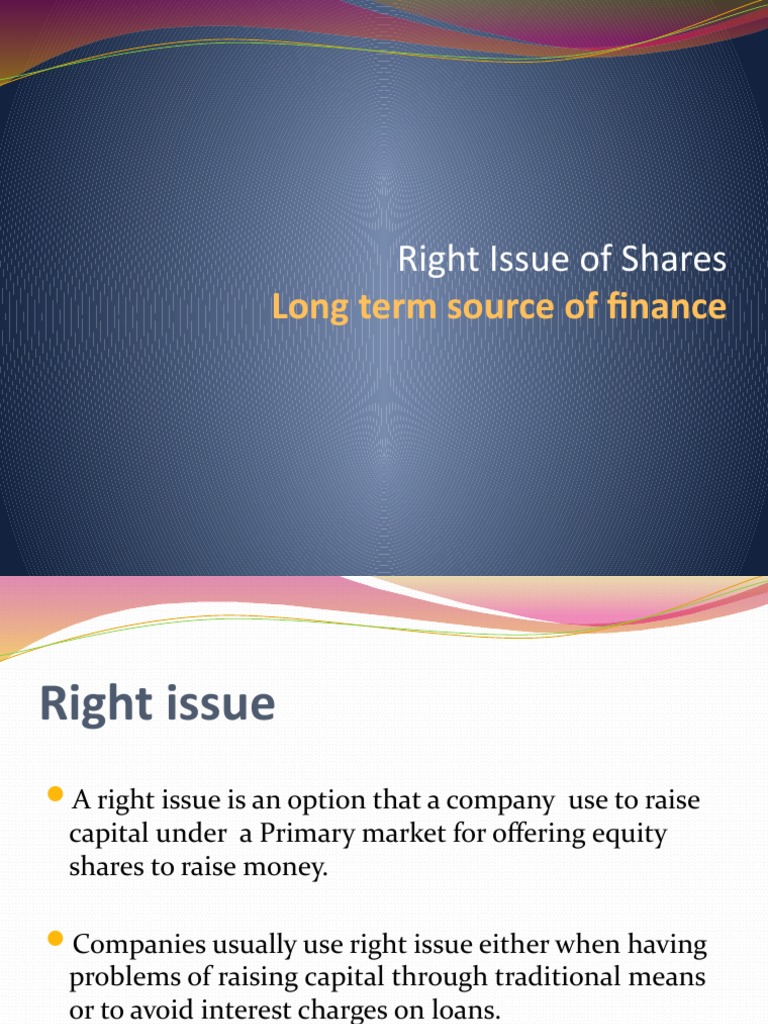 Understanding Rights Issue of Shares | PDF