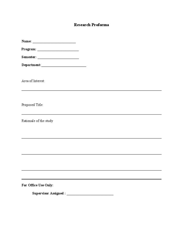 Research Proforma | PDF | Art