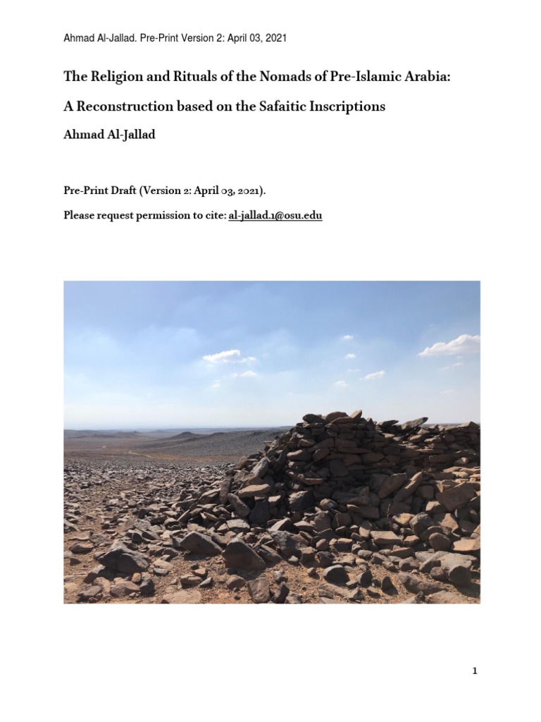 Al Jallad Pre Print Draft The Religion A | PDF | Epigraphy | Arabic