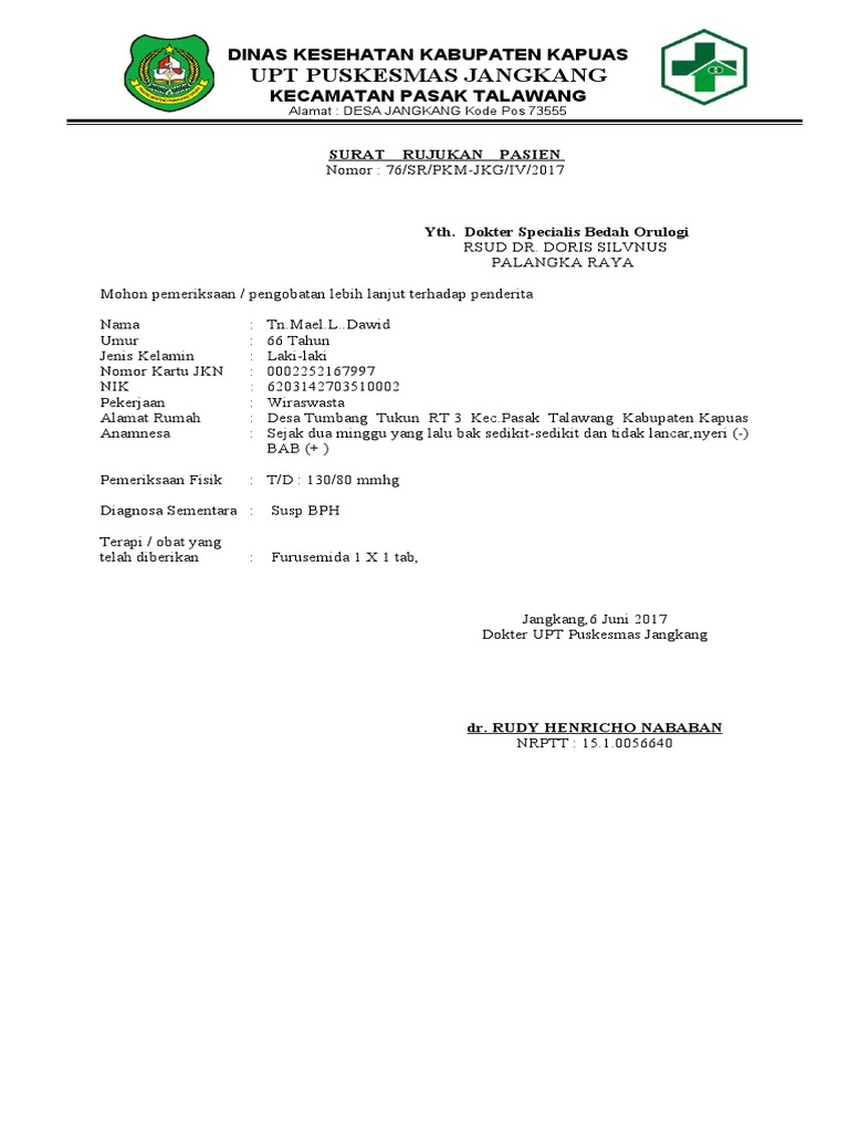 Surat Keterangan Rujukan | PDF