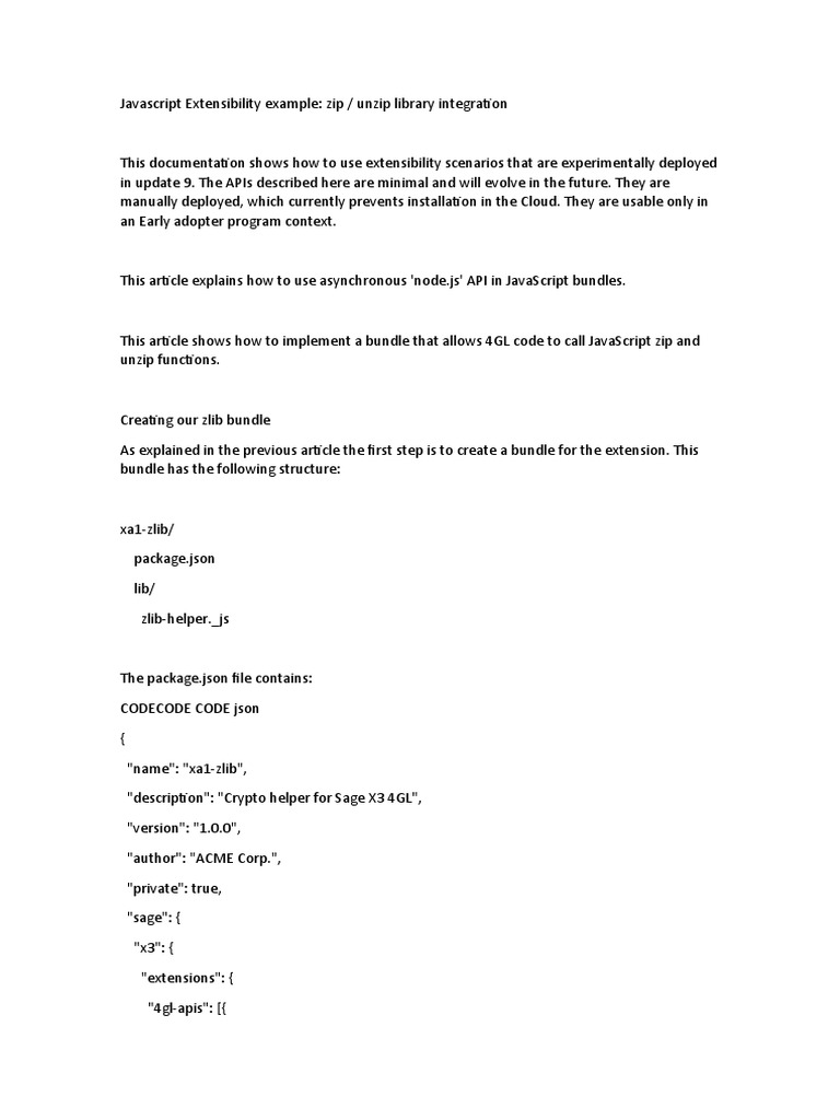 Javascript Extensibility Example Pdf Java Script Zip File Format