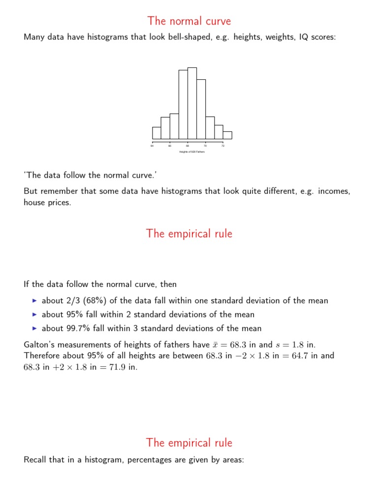 04 Normal Approximation For Data and Binomial Distribution | PDF ...