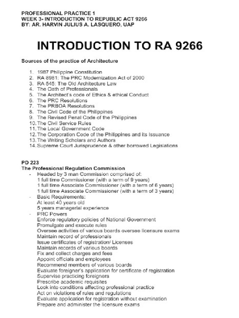 Ra 9266 | PDF