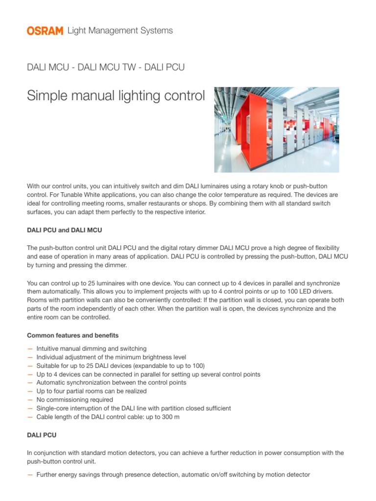 Simple Manual Lighting Control | PDF | Equipment | Components