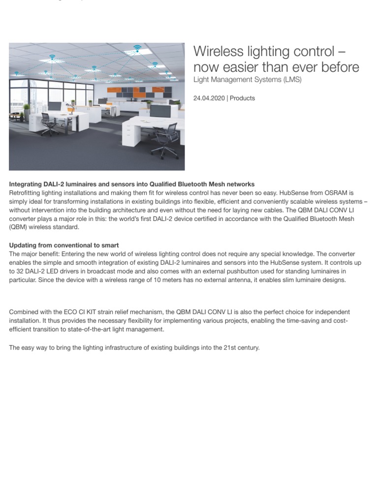 Easy Wireless Lighting Control Upgrade | PDF