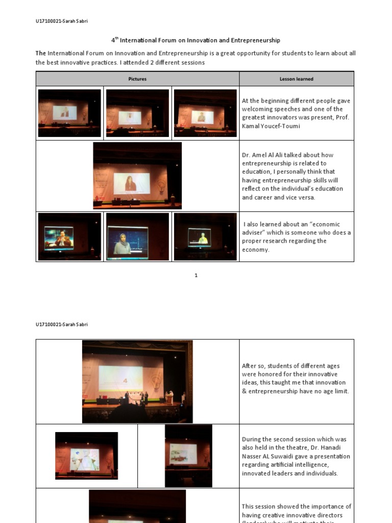 U17100021 - Sec 53E - Sarah Sabri | PDF | Entrepreneurship | Pedagogy