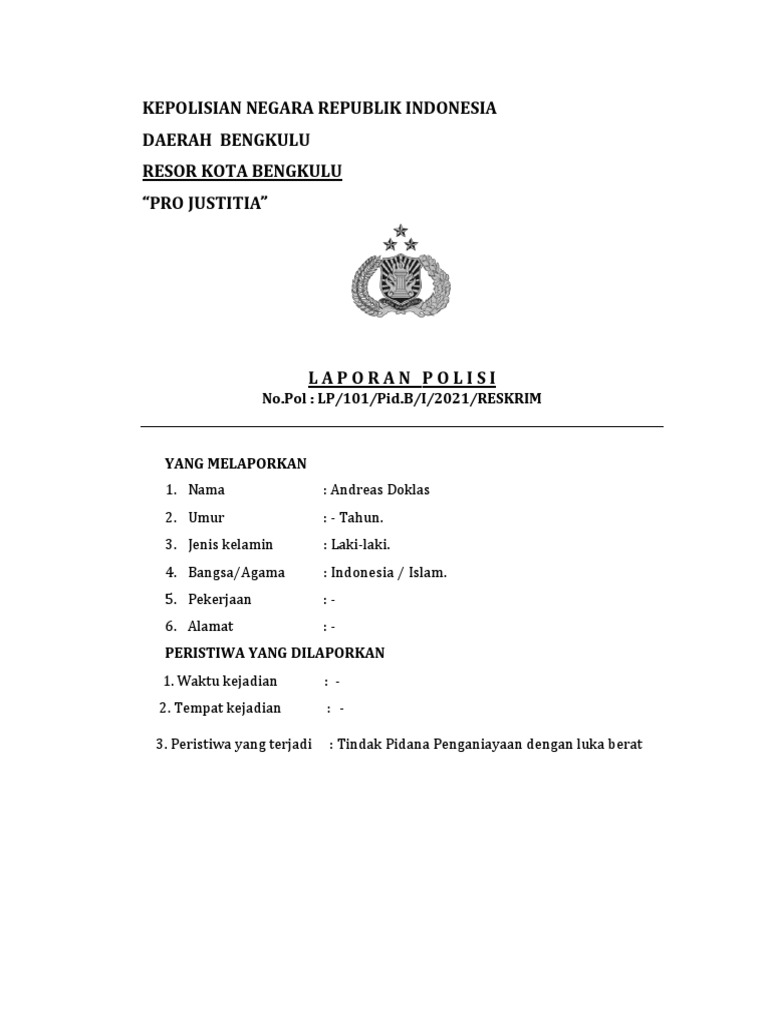 3 & 4 Laporan Polisi-Surat Perintah Penyelidikan | PDF