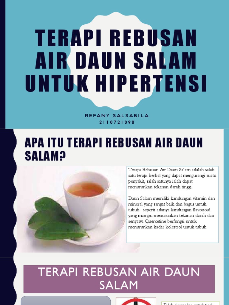 Terapi Rebusan Air Daun Salam Untuk Hipertensi | PDF