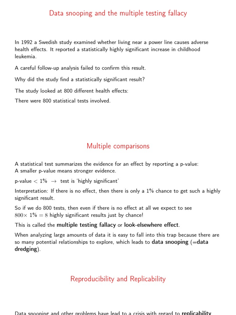 12 Multiple Comparisons | PDF | Multiple Comparisons Problem ...