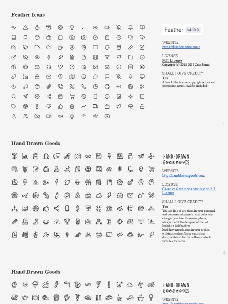 Icons SlidesCarnival Resources | PDF | License | Creative Commons License